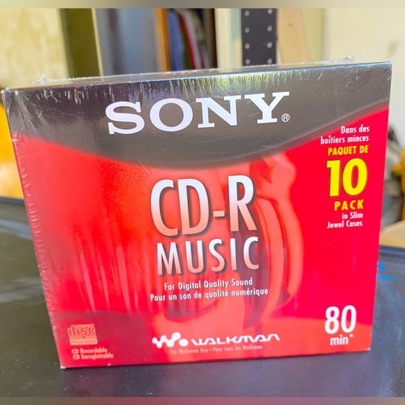 Sony | Media | New Sony Cdr Slim Music Cd Discs Pack Of 80 Min Per Disc ...